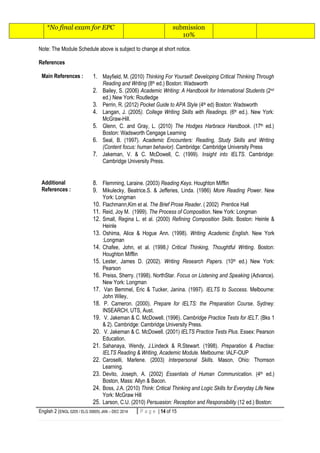 English 2 Course outline | PDF