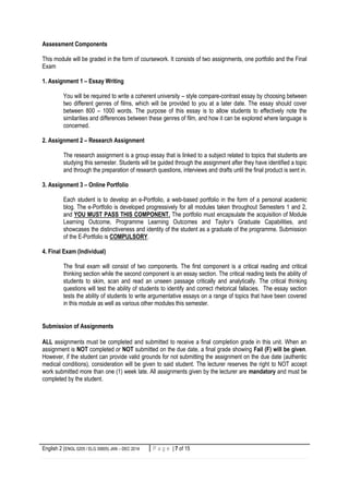 English 2 Course outline | PDF