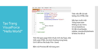 Phát triển Front-End trên nền Salesforce / Force.com
