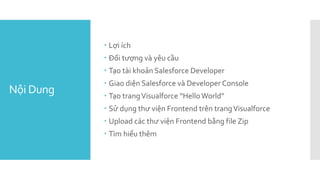 Phát triển Front-End trên nền Salesforce / Force.com