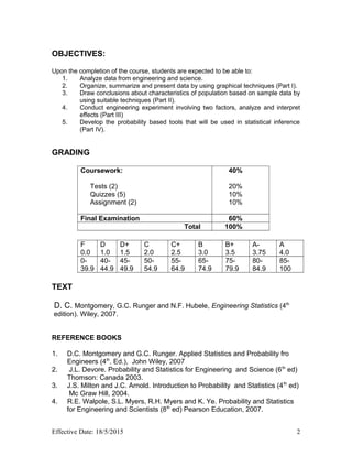 Course outline | PDF