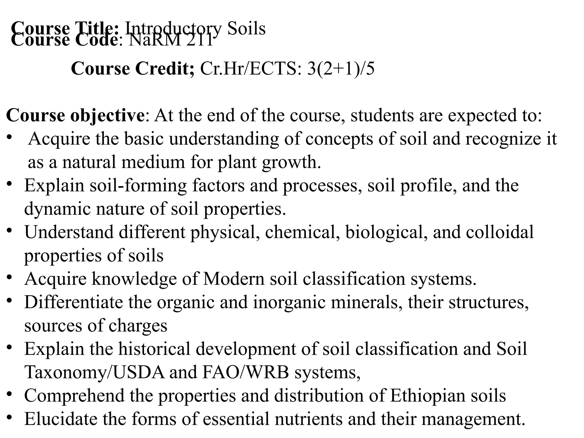 Fundamental/introductory of soil science | PPTX