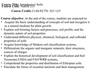 Fundamental/introductory of soil science | PPTX