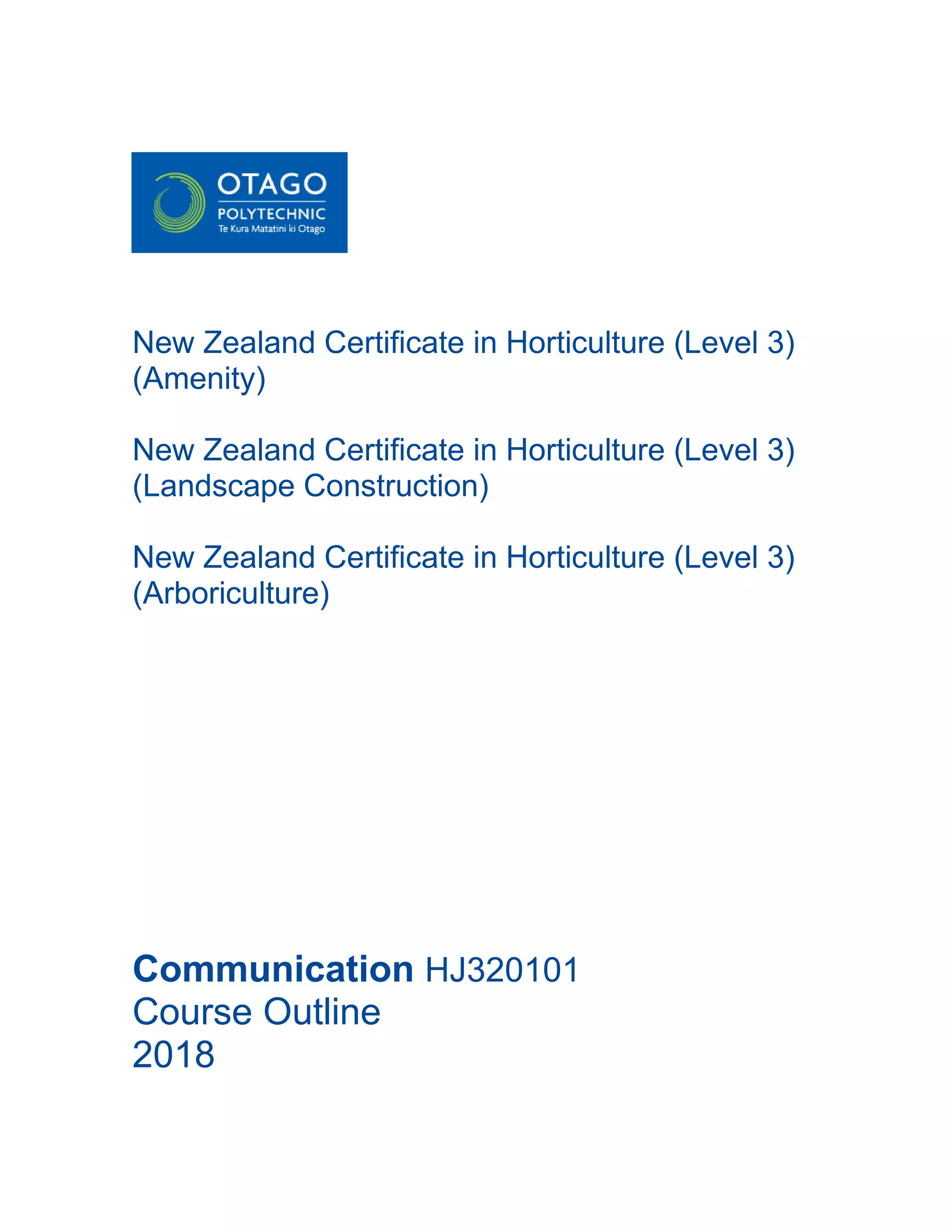 Course Outline for Communication | PDF