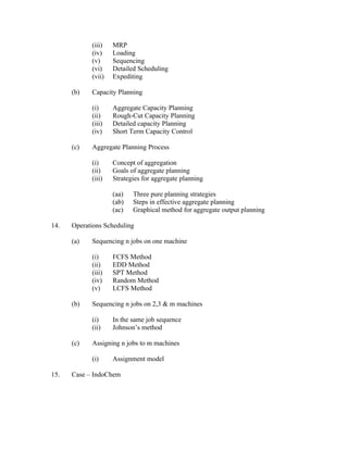 Course Outline Pom | PDF