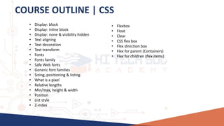 Course outline Website Design & Development | PPTX