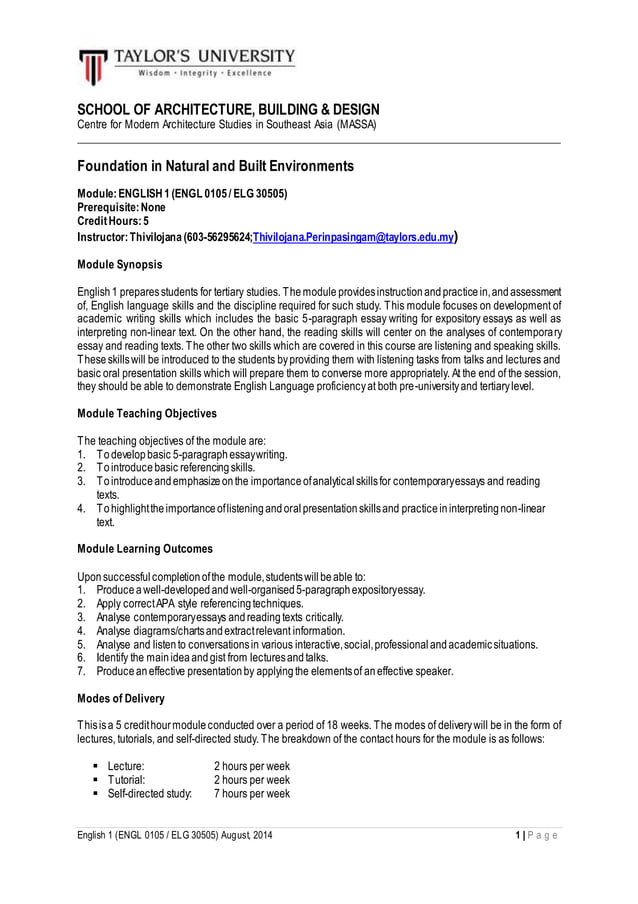 Module Outline | PDF