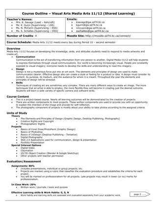 Course outline 2011 vma11 12 | PDF | Desktop Publishing | Computer Software and Applications