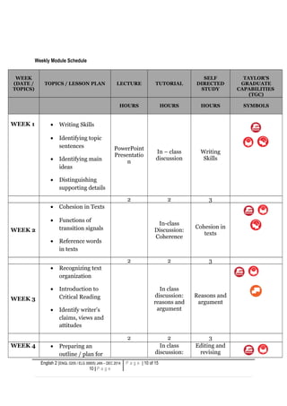 English 2 Course outline | DOC
