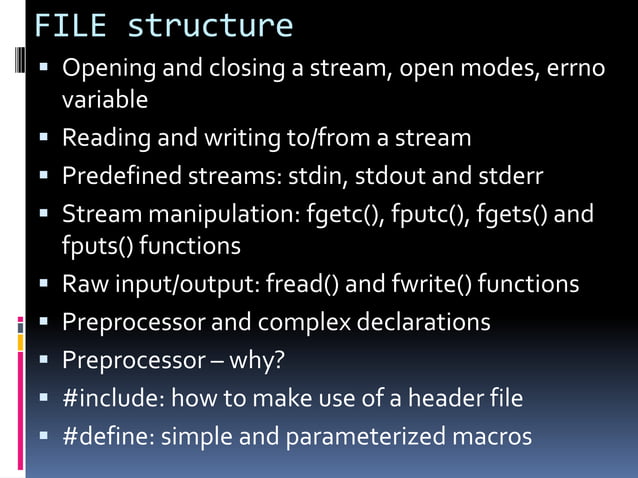 Course outline for c programming | PPT | Free Download