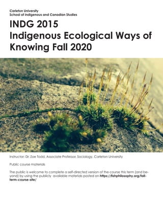 #INDG2015 Public Course Outline | PDF