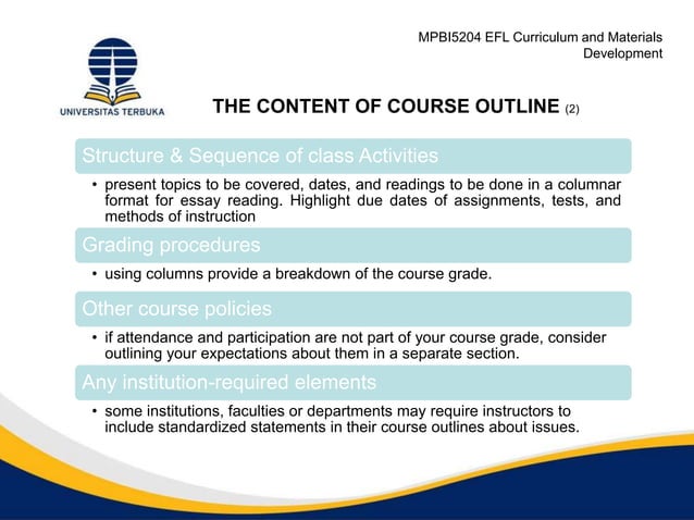 Course Outline Syllabus Development.pptx Course Outline Syllabus Development.pptx