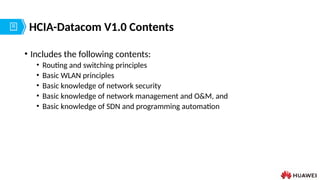 HCIA Course Overview and Network Infrastructure Overview | PPTX