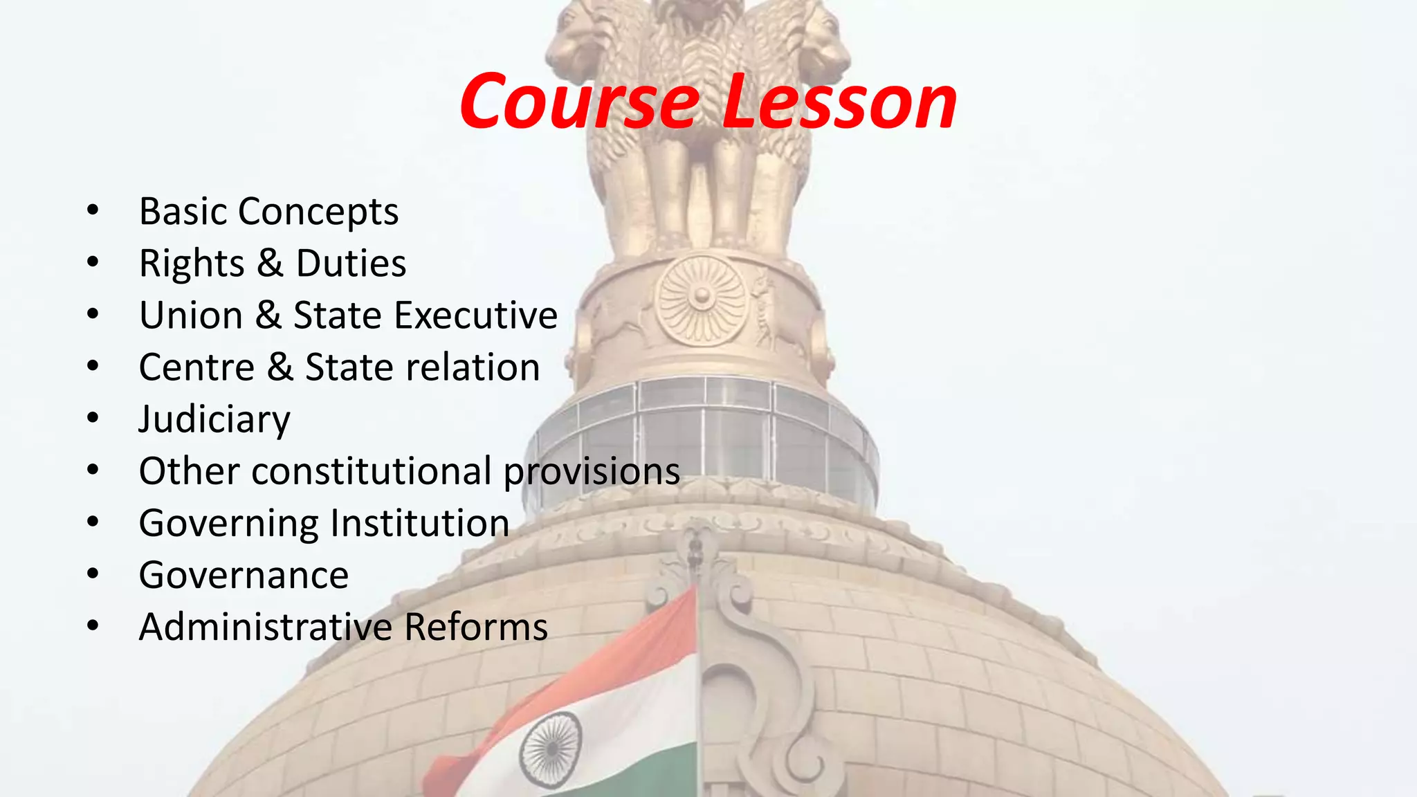 Course overview of Indian Polity | PPTX