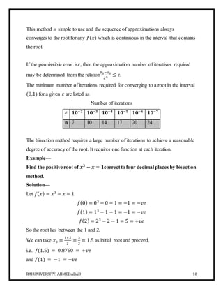 MCA_UNIT-1_Computer Oriented Numerical Statistical Methods | PDF