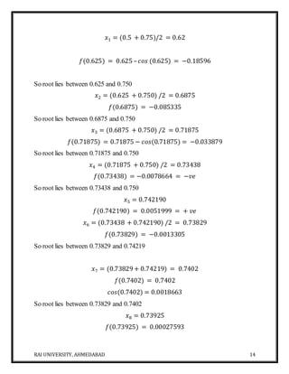 MCA_UNIT-1_Computer Oriented Numerical Statistical Methods | PDF