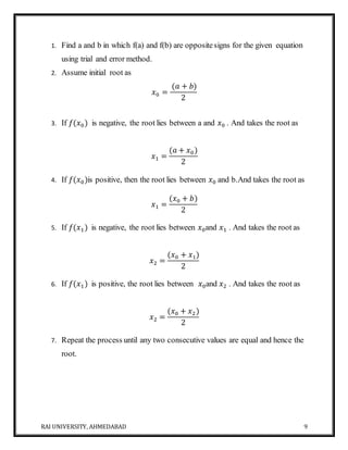 MCA_UNIT-1_Computer Oriented Numerical Statistical Methods | PDF