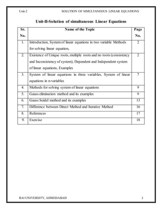 MCA_UNIT-2_Computer Oriented Numerical Statistical Methods | DOCX