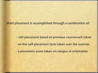 Course placement & placement testing | PPT