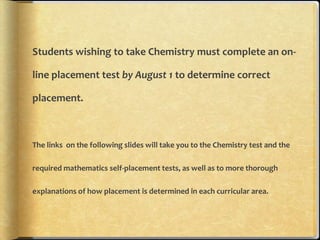 Course placement & placement testing | PPT