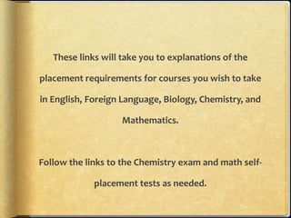 Course placement & placement testing | PPT