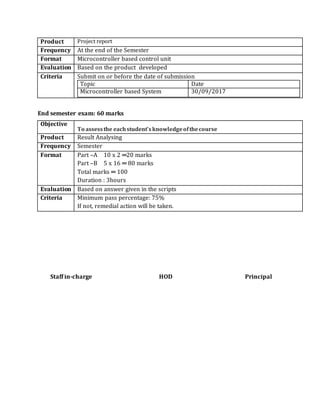 Course plan mpmc | PDF