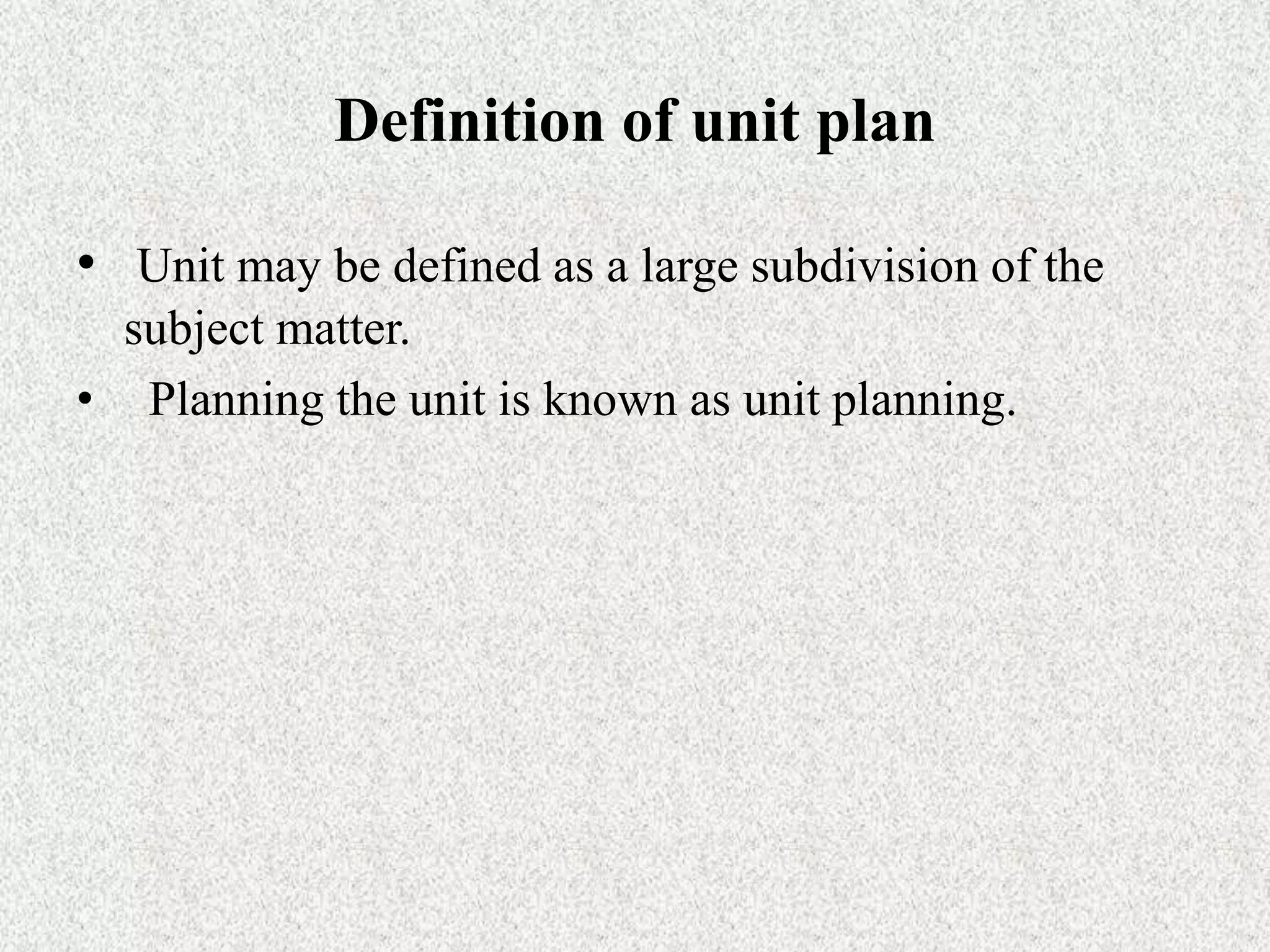 Course plan and unit plan | PPTX