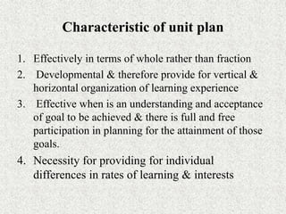 Course plan and unit plan | PPTX