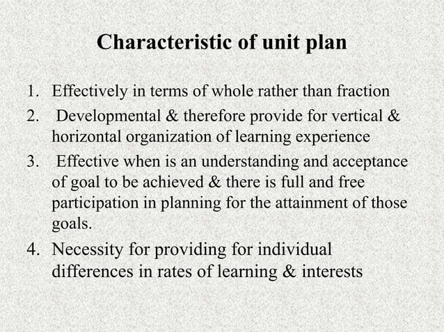 Course plan and unit plan | PPTX | College Planning | College Education