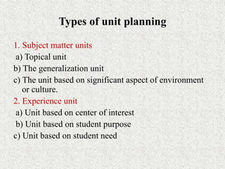 Course plan and unit plan | PPTX