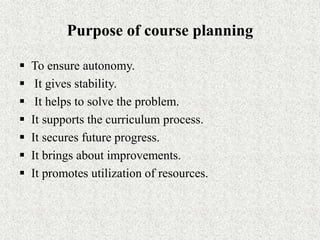 Course plan and unit plan | PPTX