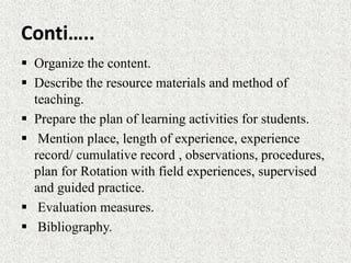 Course plan and unit plan | PPTX