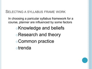 Course planning and syllabus design | PPTX