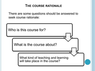 Course planning and syllabus design | PPTX