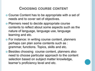 Course planning and syllabus design | PPTX