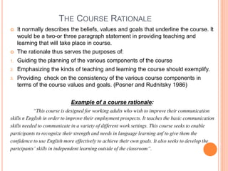 Course planning and syllabus design | PPTX