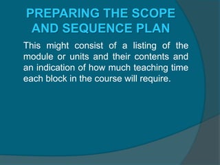 Course Planning and Syllabus Design | PPTX | Educational Assessment | Education