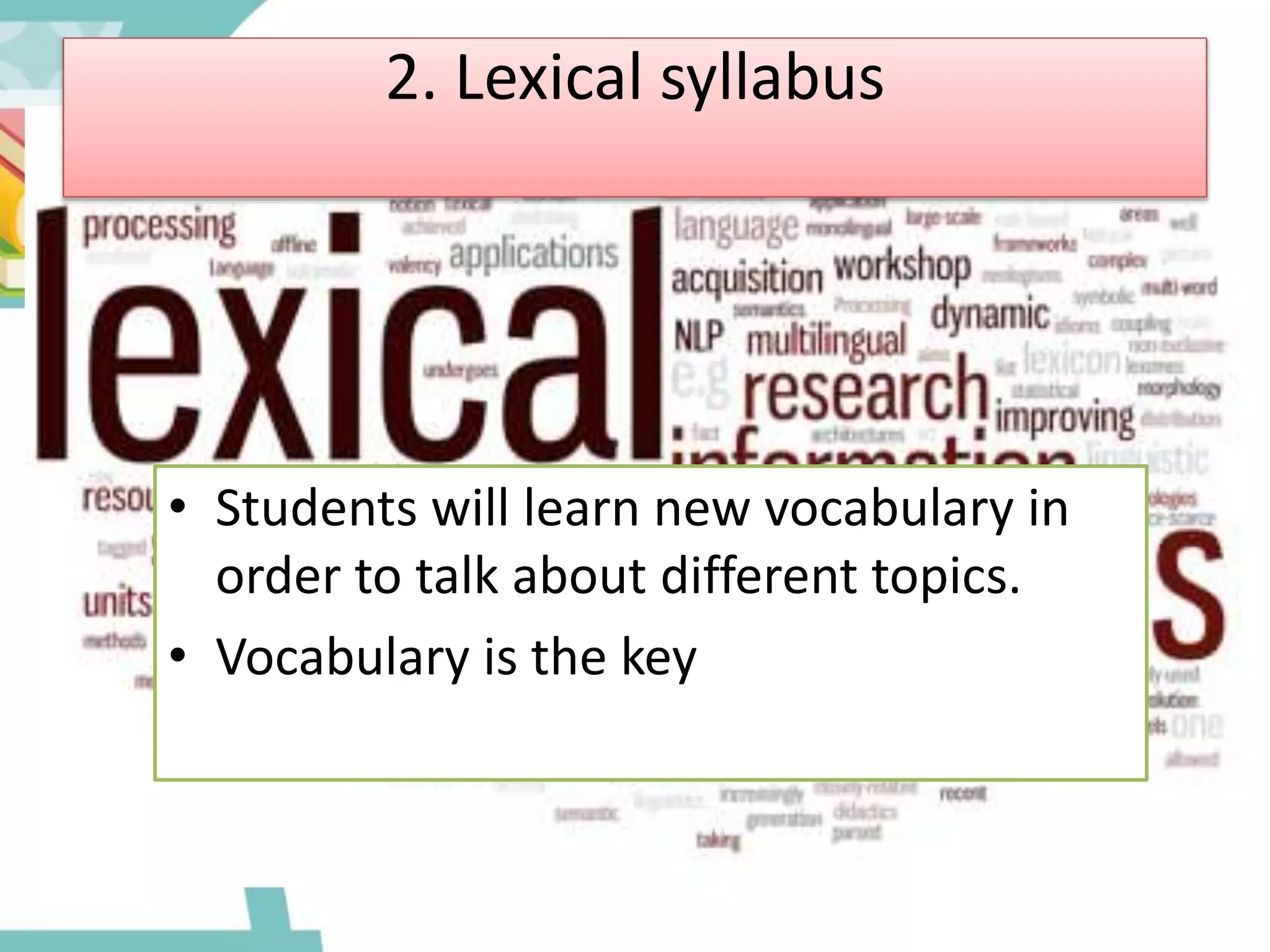 Course planning and syllabus design in language teaching | PPTX