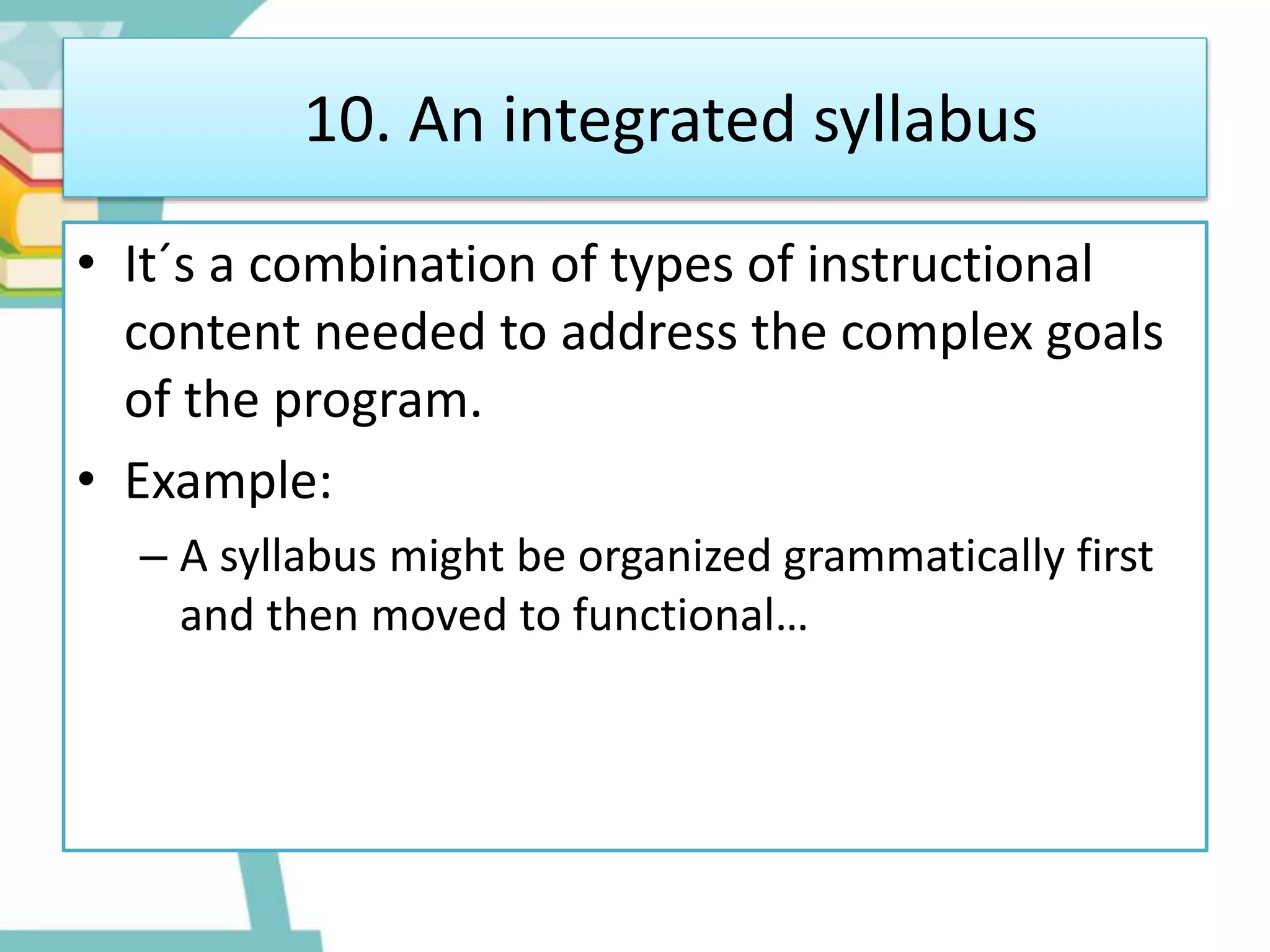 Course planning and syllabus design in language teaching | PPTX