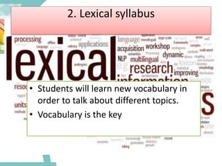 Course planning and syllabus design in language teaching | PPTX