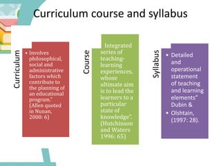 Course planning and syllabus design in language teaching | PPTX
