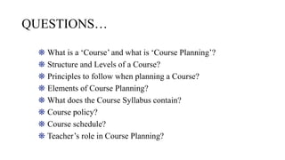 Course Planning NR pptx | PPTX