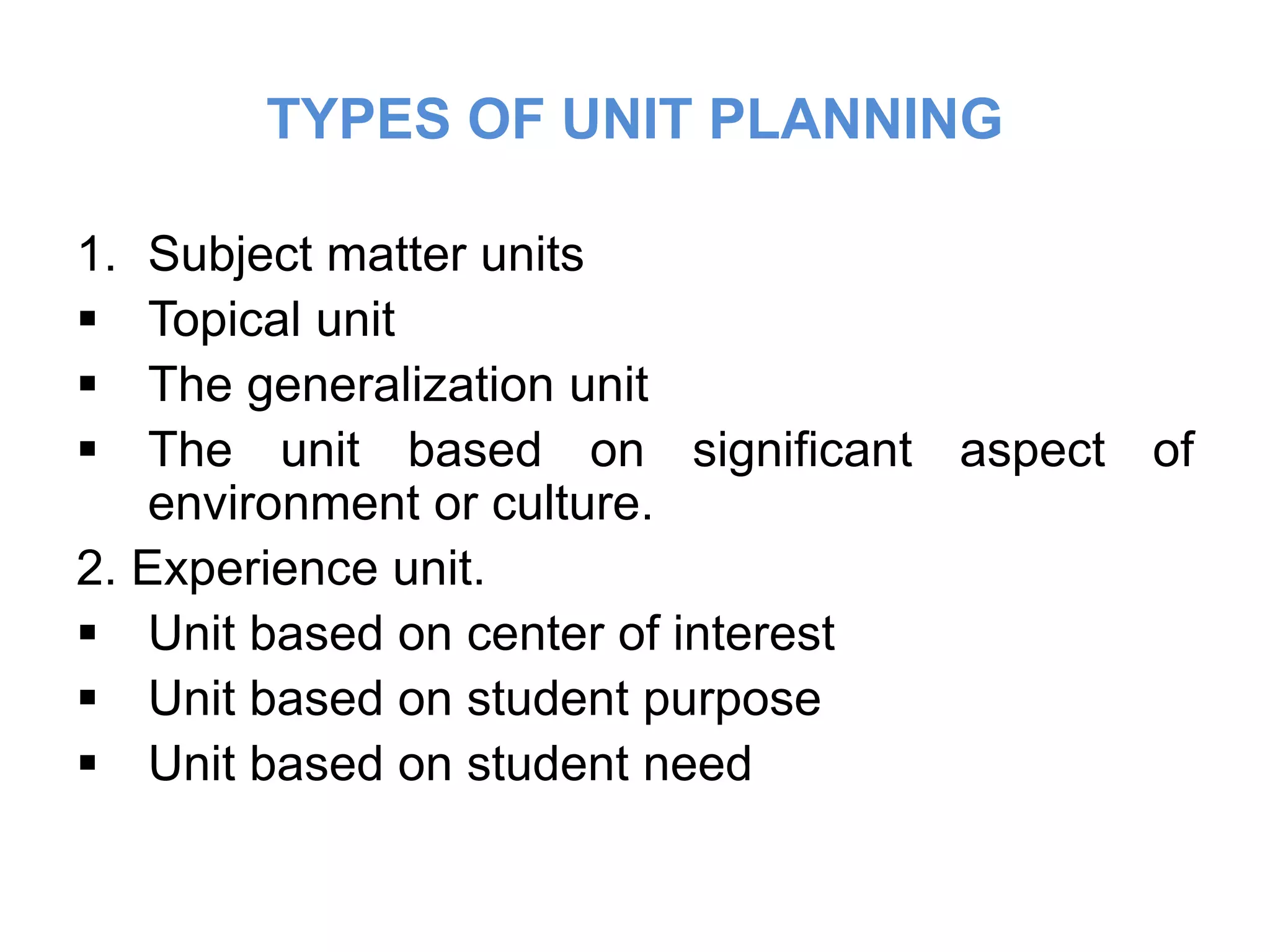 COURSE PLAN &UNIT PLAN | PPTX | College Planning | College Education