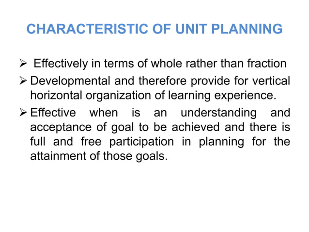 COURSE PLAN &UNIT PLAN | PPTX | College Planning | College Education