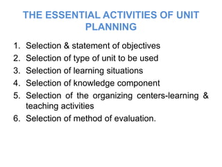 COURSE PLAN &UNIT PLAN | PPTX