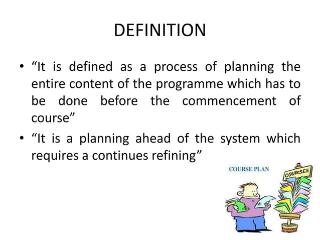 COURSE PLAN &UNIT PLAN | PPTX | College Planning | College Education