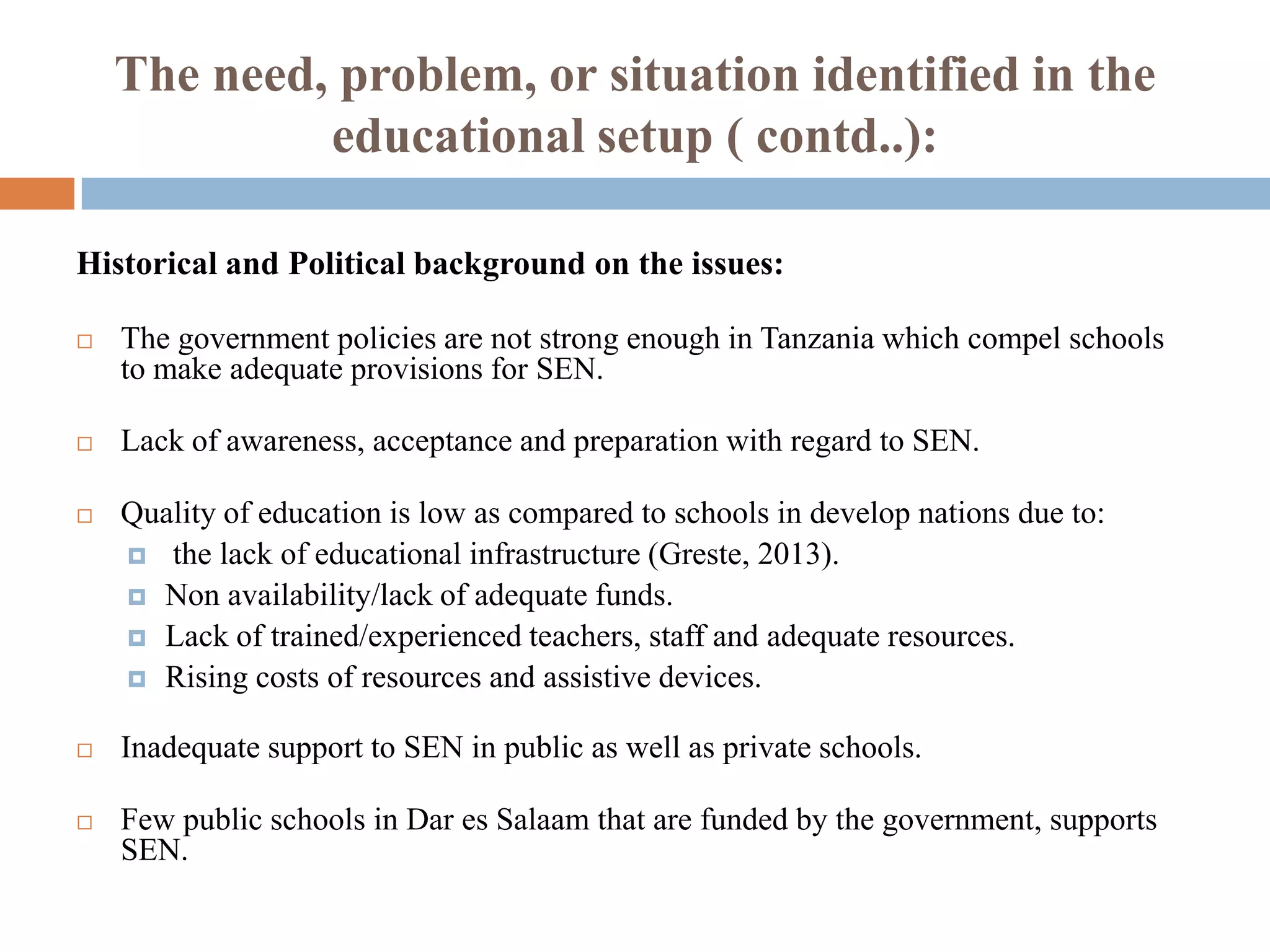 Analysis of a Special Education Issue, Course project with Voiceover | PPSX