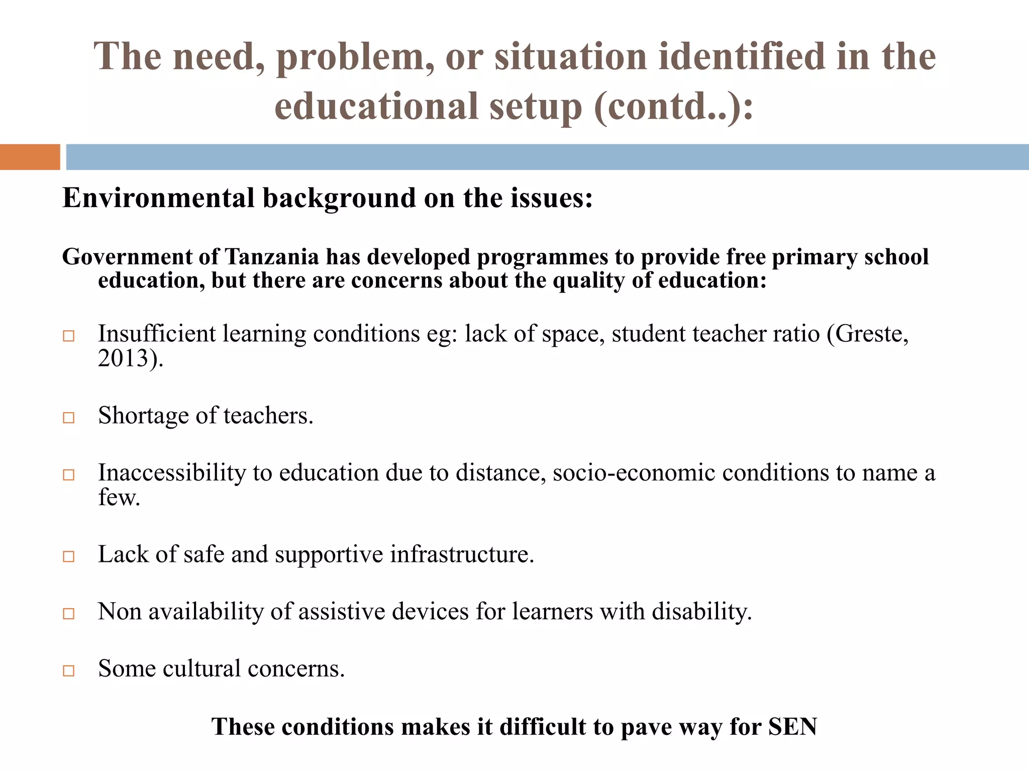 Analysis of a Special Education Issue, Course project with Voiceover | PPSX