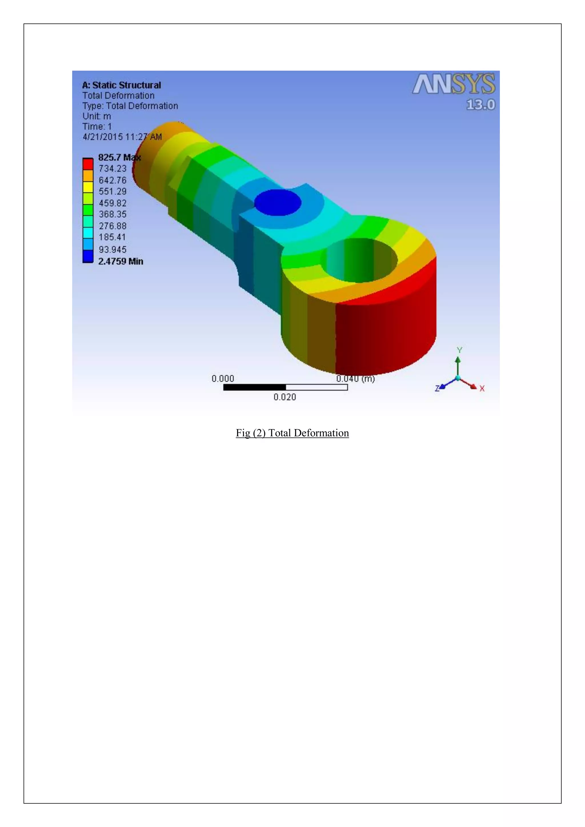 Analysis of Eye End of Knuckle Joint using ANSYS | PDF