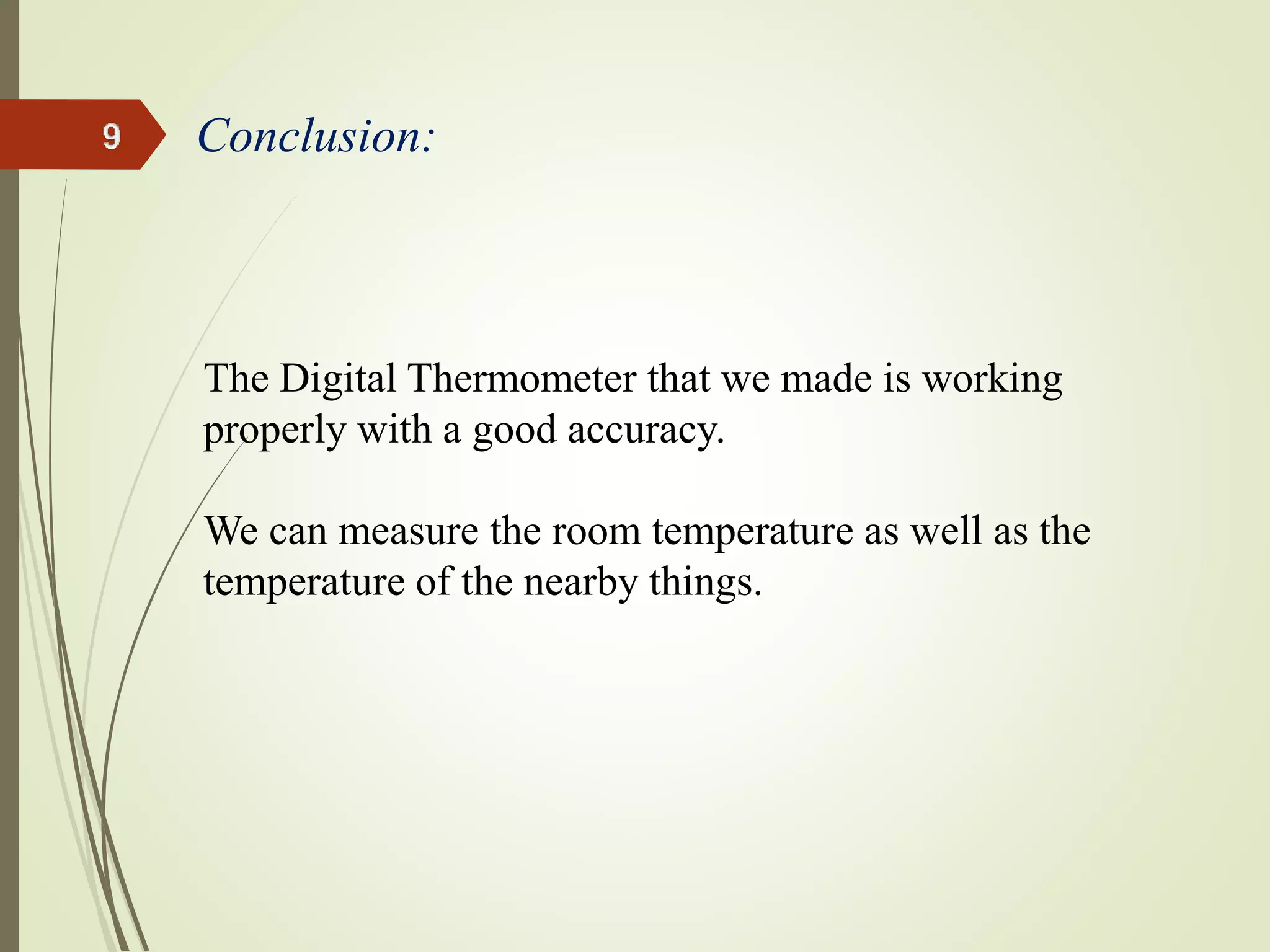 Digital Thermometer Arduino Based Abstract Details | PPTX | Physics | Science